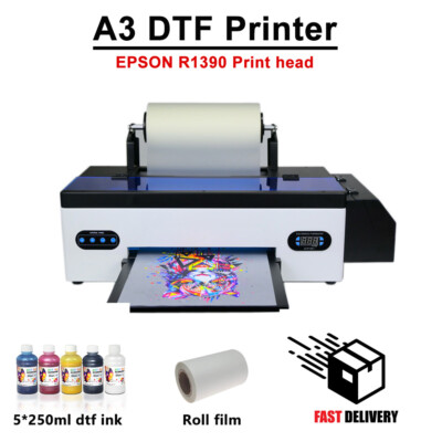 A3 DTF Flatbed Printer EPSON R1390 Direct to Film Printer T-shirt Heat ...