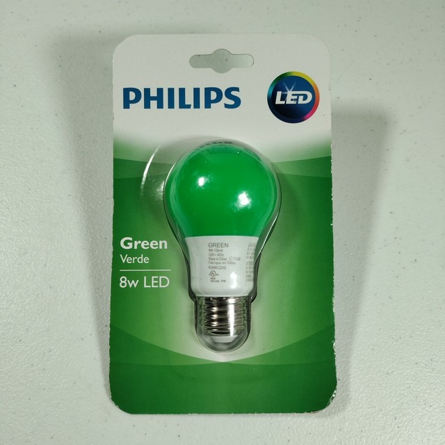 Philips Party LED Green Light Bulb 8w A19 for sale online | eBay
