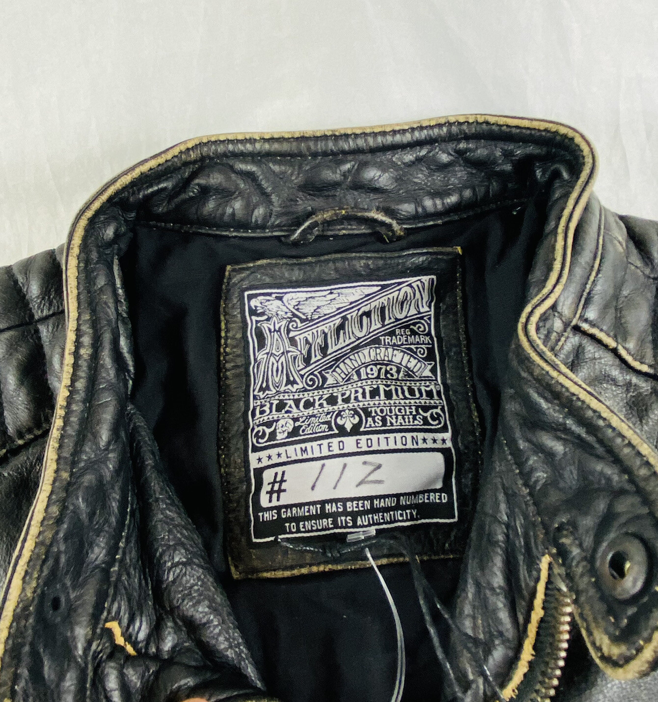 Affliction Numbered Black Patina Easy Riders Motorcycle Leather Jacket ...