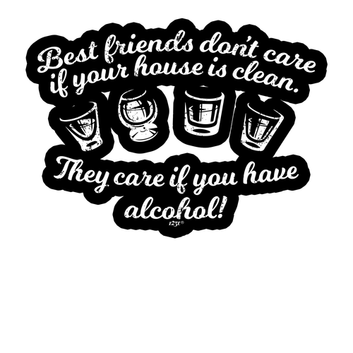 2 x Large Car Stickers - best friends dont care if your house is clean ...