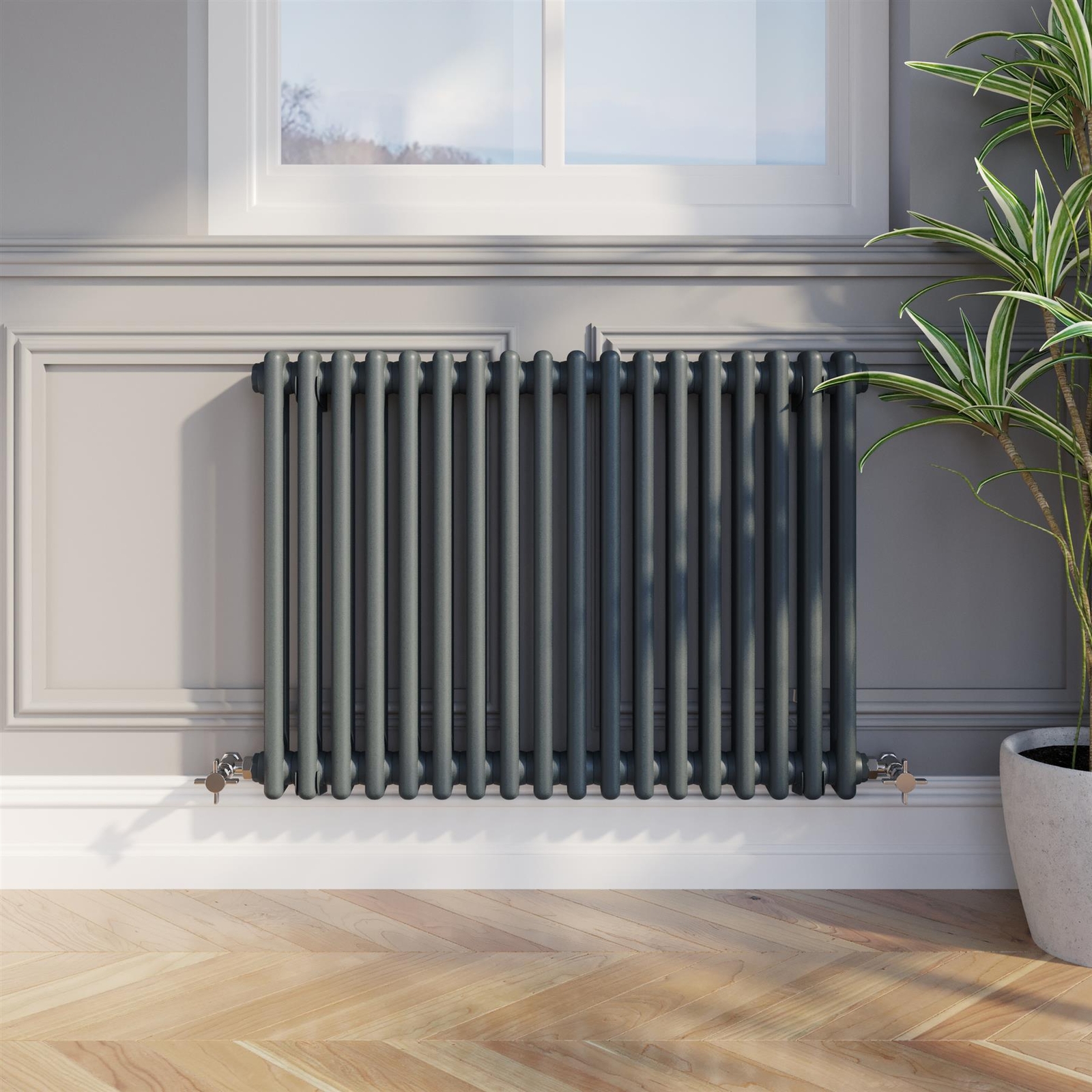 Traditional Colosseum Horizontal Double Bar Column Radiator 600 x 830 ...