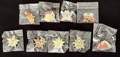 Disney Pin Badge Keychain Set 9 Pieces Dark Storage Collectible | eBay