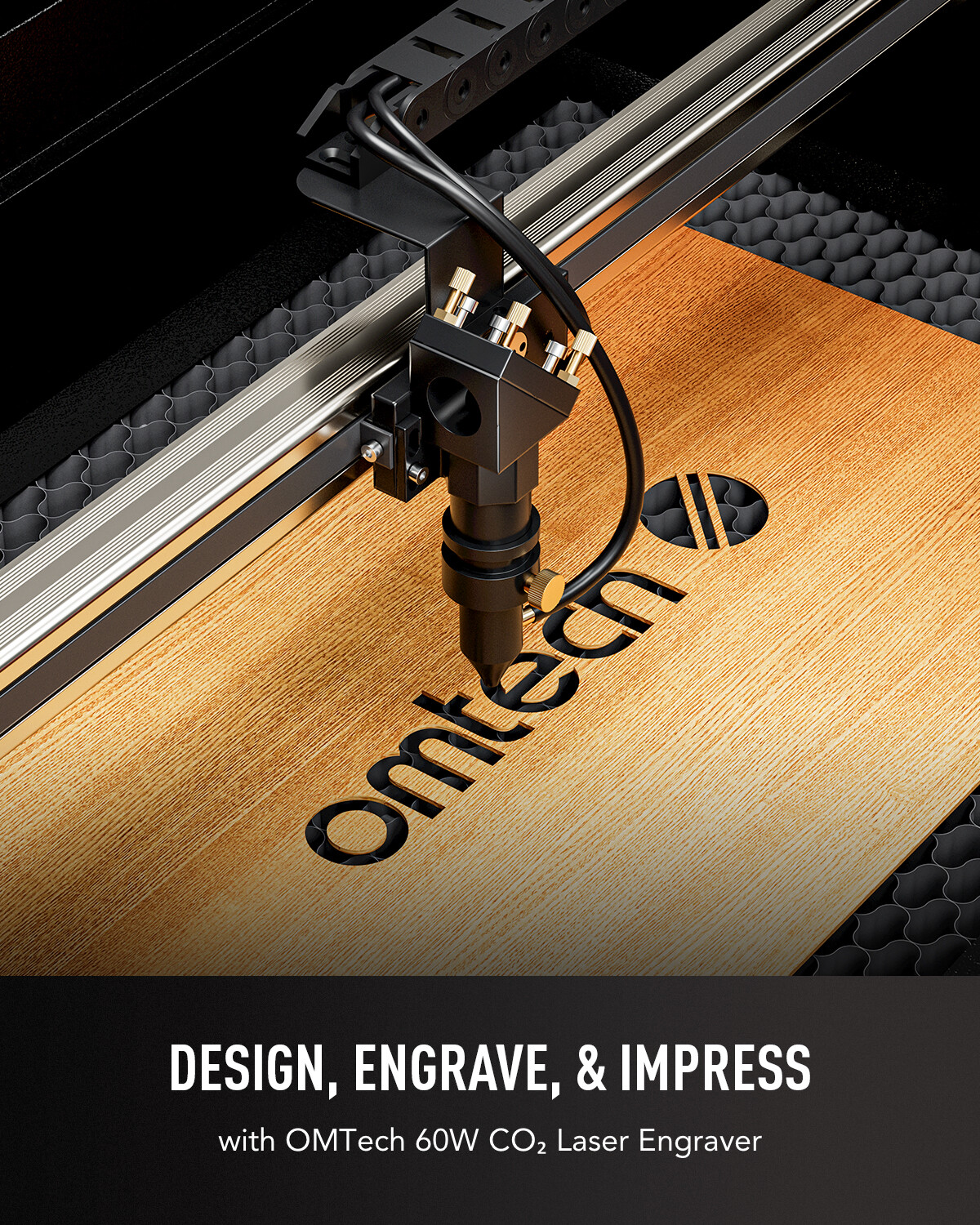 OMTech MF1624-60E 60W CO2 Laser Engraver Cutter Cutting Engraving ...