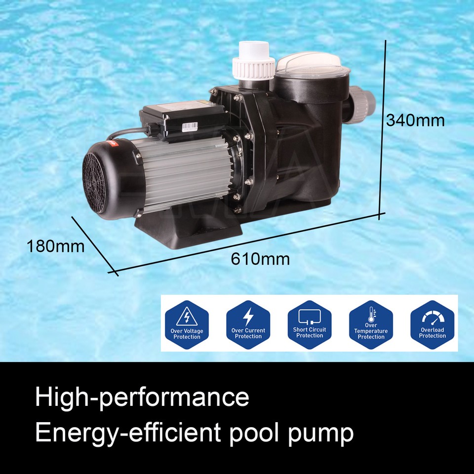 TDKMAN 2000W Swimming Pool Pump Spa Water Electric Self Priming Flow ...