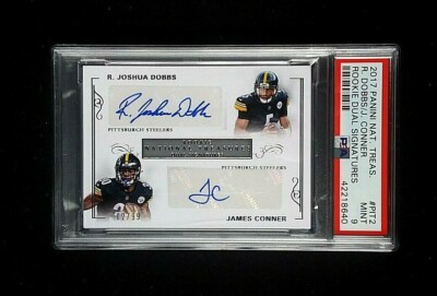2017 National Treasures R. Joshua Dobbs / Conner Dual Rookie Auto /99 ...