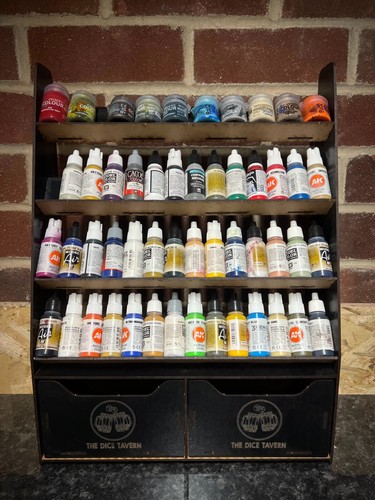 Model Paint Storage Rack Universal Size MDF Paints Organizer Holder ...