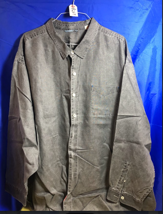 Men's Tommy Bahama "Relax" Gray Long Sleeve Linen Shirt Size 5XB | eBay