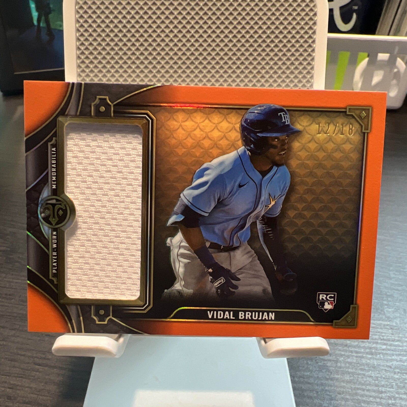 2022 TRIPLE THREADS AMBER JUMBO JERSEY RELIC VIDAL BRUJAN RC #12/18 | eBay