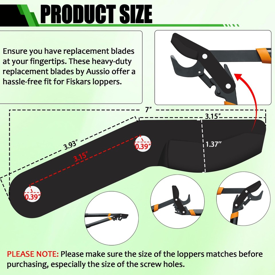 (2-Pack) Steel Blade with Fiskars Loppers - Loppers Large Blade for ...