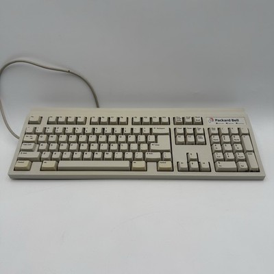 (E1) Packard Bell SK-2100W Mechanical Vintage PS/2 Computer Keyboard ...