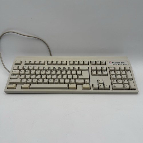 (E1) Packard Bell SK-2100W Mechanical Vintage PS/2 Computer Keyboard ...