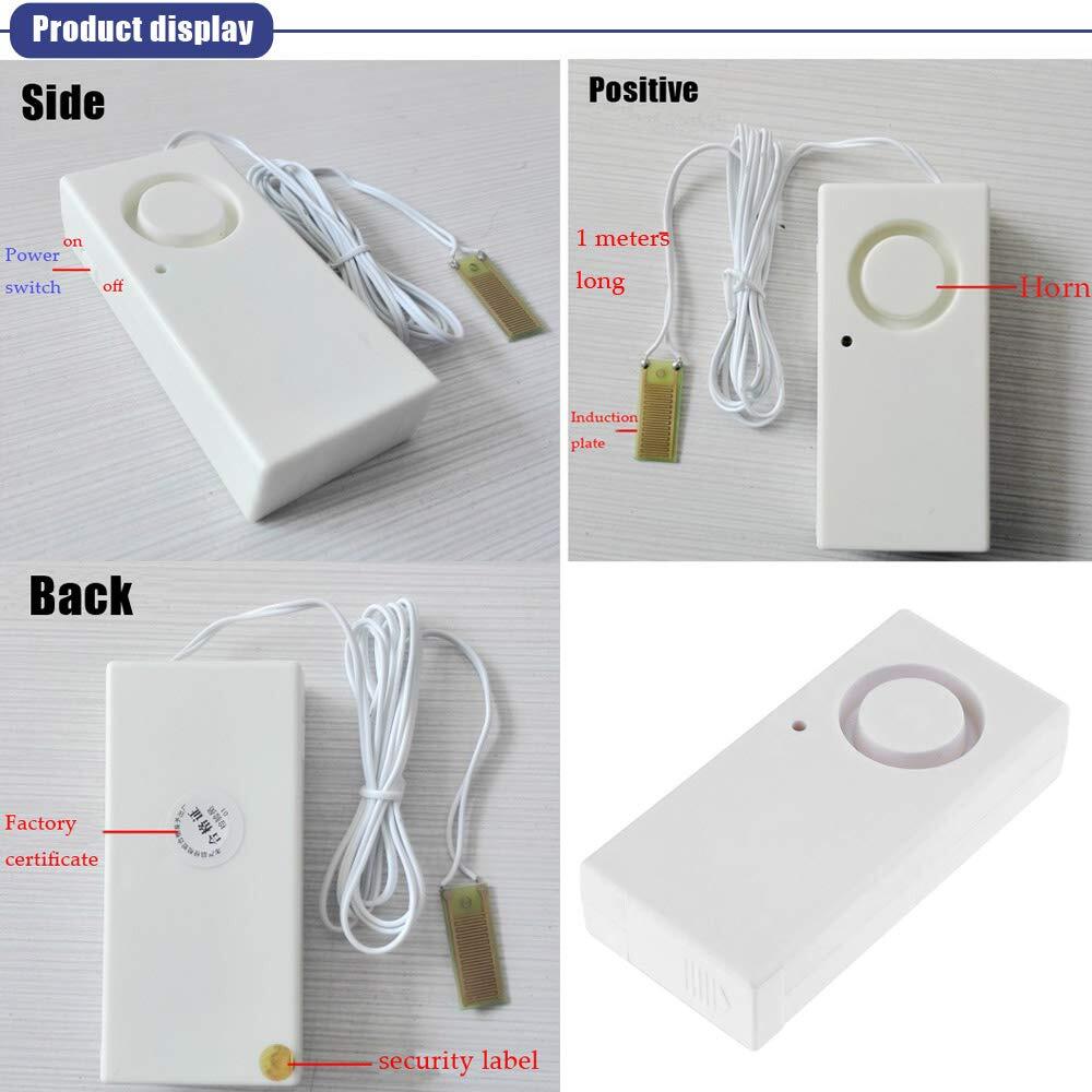 2Pcs Water Leak Alarm Flood Level Bath Tub Sink Overflow Detector ...
