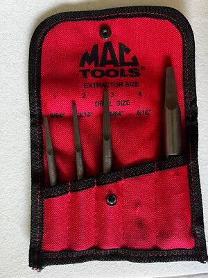 Mac Tools 4pc Straight Flute Screw Extractor Set In Pouch STEX5S | eBay