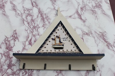 Support pour clefs en bois décor marin | eBay