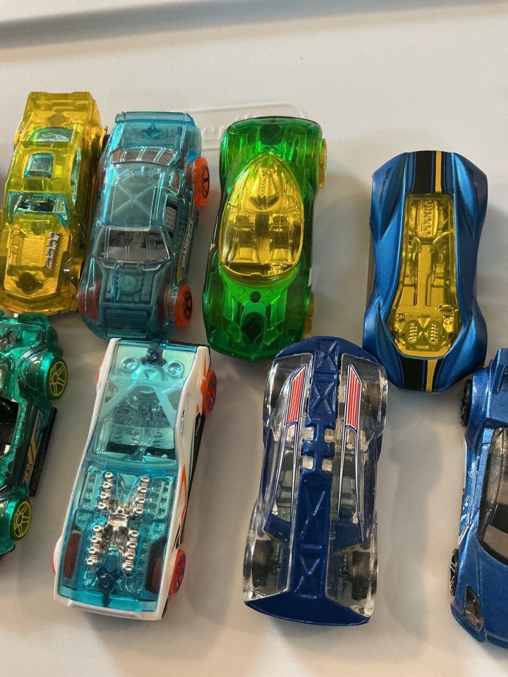 lot of 15 hot wheels clear plastic and metal cars | eBay