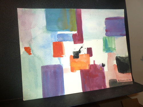 Original Abstract Painting Signed "G. Cavallon 70" | eBay