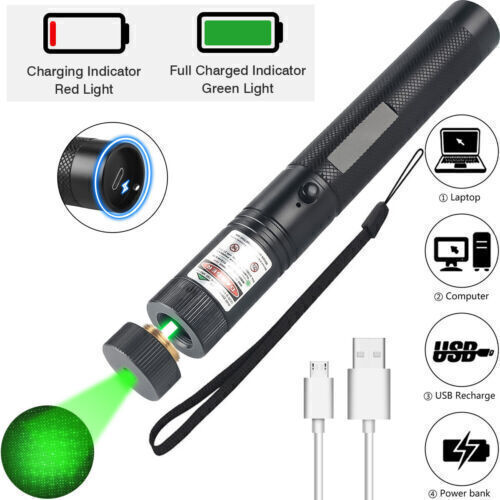 Green LaserPointer Pen Violet Light Zoom Beam Rechargeable Lazer | eBay