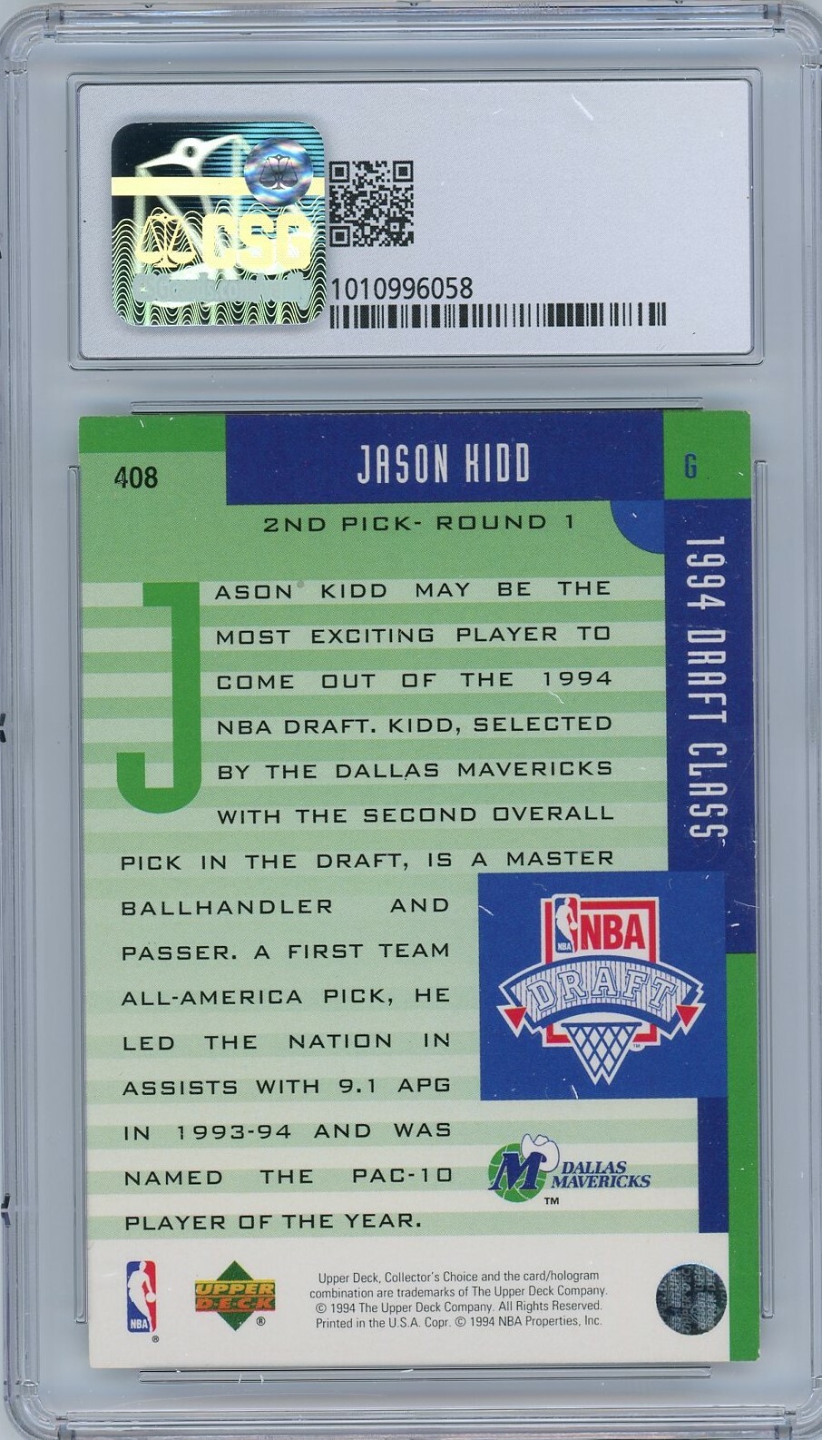 1994-95 Upper Deck Collector's Choice - Draft Class Silver Foil ...