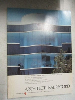 ARCHITECTURAL RECORD MAGAZINE SEPT 1981 CORNING ENGENIEERING BUILDING ...
