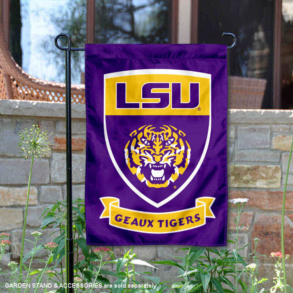 College Flags and Banners Co. Louisiana State LSU Tigers Shield Garden ...