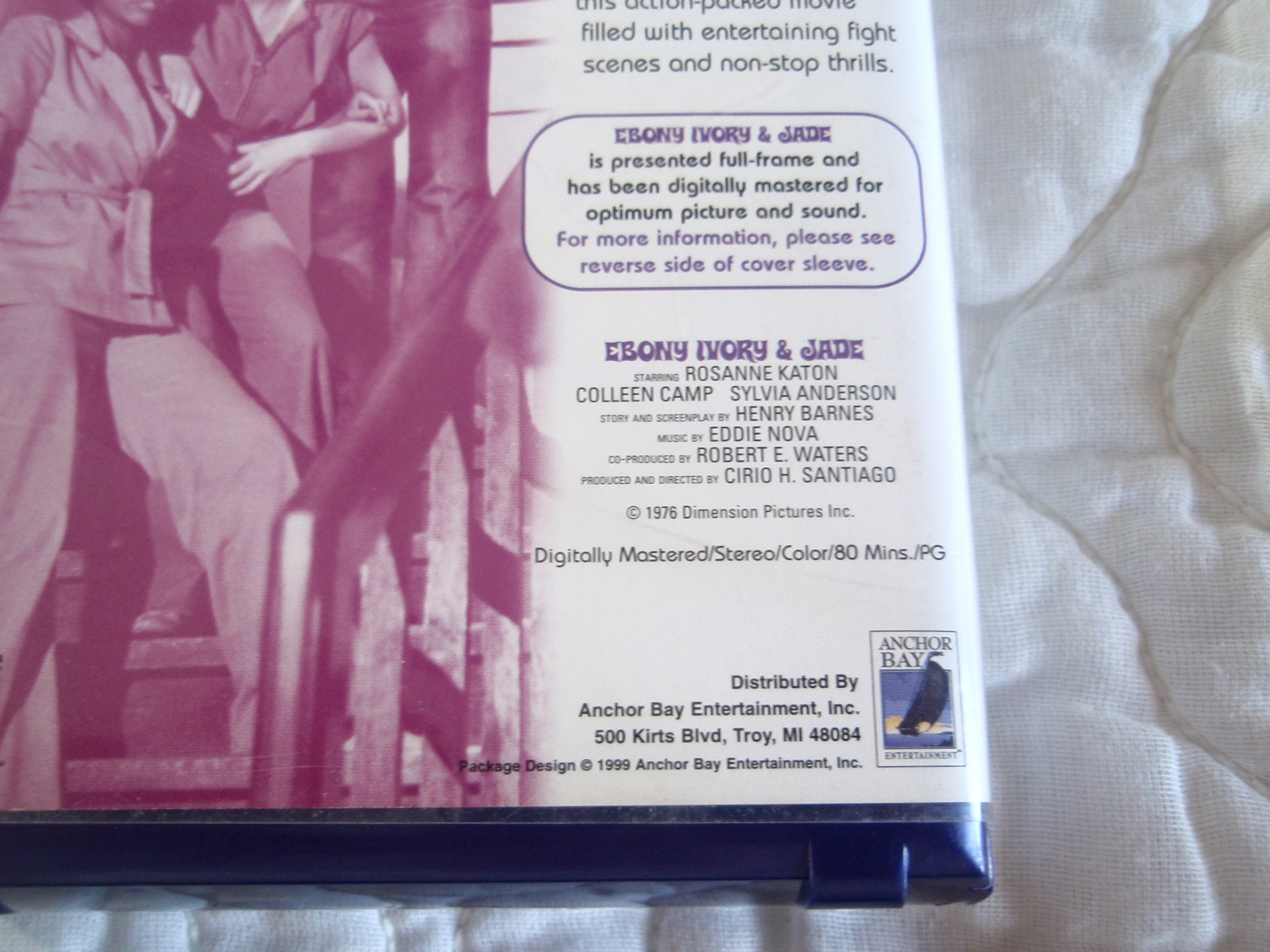 EBONY IVORY AND & JADE VHS COLLEEN CAMP ROSANNE KATON 70'S FEMALE ...