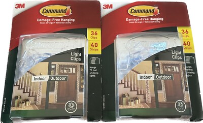 {2 Pack} Command Outdoor/Indoor Light Clips Club Pack, 36 Clips, 40 ...