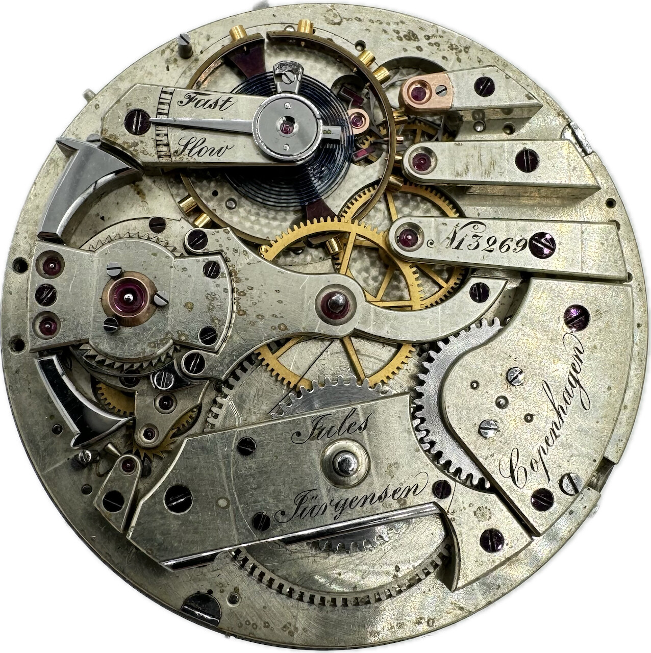 Antique 46mm Jules Jurgensen Five Minute Repeater Pocket Watch Movement ...