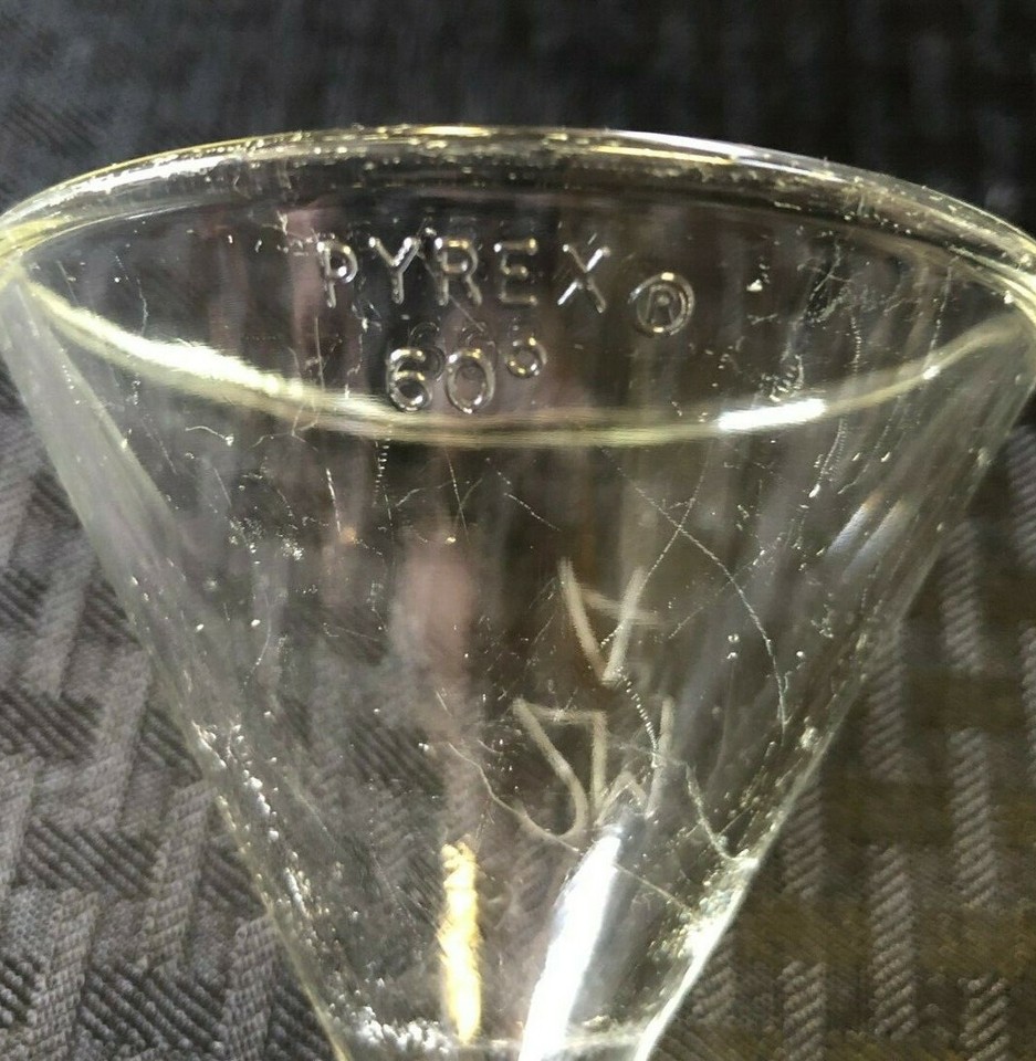 Corning Pyrex Glass 75mm Diameter Powder Filling Funnel, Damaged, 6220 ...