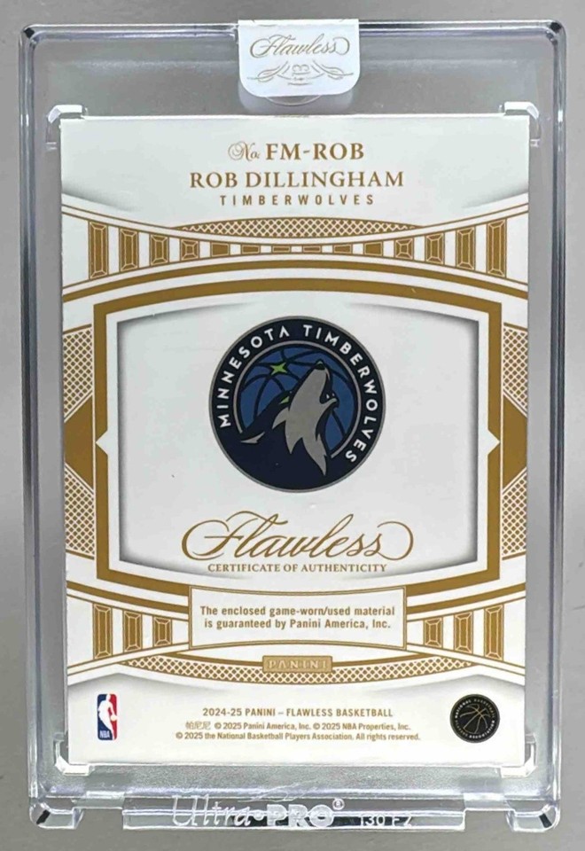 Rob Dillingham 2024 Panini Flawless Fuchsia Rookie RC GU Patch 1/4 | eBay
