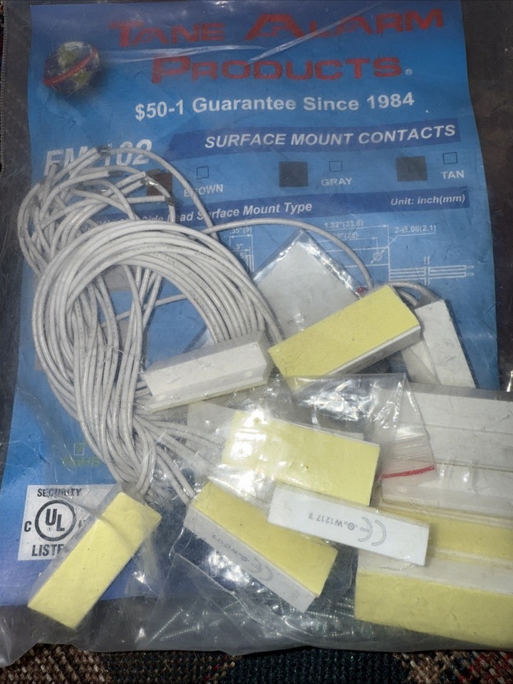 TANE Wired Side Lead Surface Mount Magnetic Contact FM-102-WH-PK10 ...