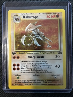 Kabutops 9/62 1st Edition Holo Rare Fossil Pokemon TCG Card | eBay