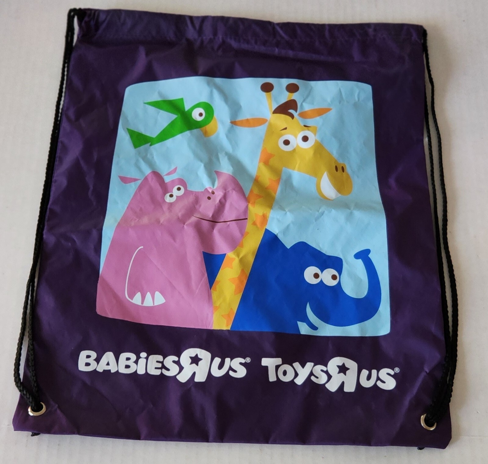 Toys R Us / Babies R Us Geoffrey the Giraffe Drawstring Gym Style Bag ...