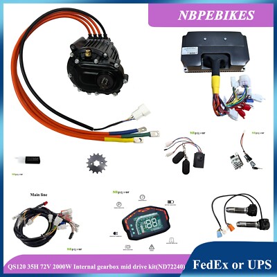 QS120 35H 1200w mid drive motor with ND72240 Fardriver controller kit ...