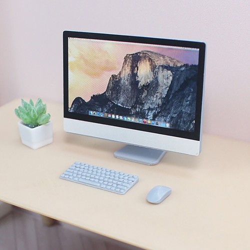 1:12 Dollhouse Miniature Desktop Computer Mouse And Keyboard Home Decor ...