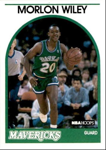 1989-90 Hoops Basketball Card Morlon Wiley Rookie Dallas Mavericks #247 ...
