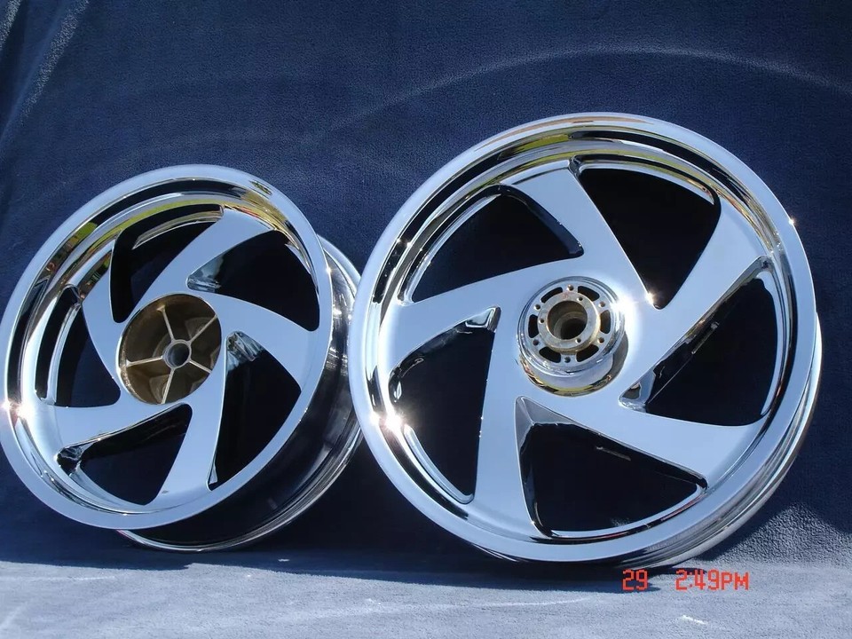 01-17 Honda GL1800 GoldWing Chrome Rims Wheels Front Rear Exchange ...