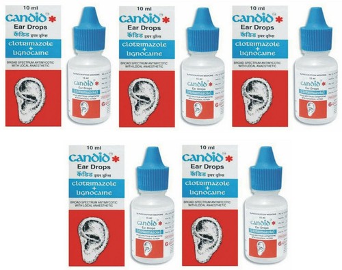 5 x Candid Ear Drop For treatment of fungal infections in Ear 10ml | eBay