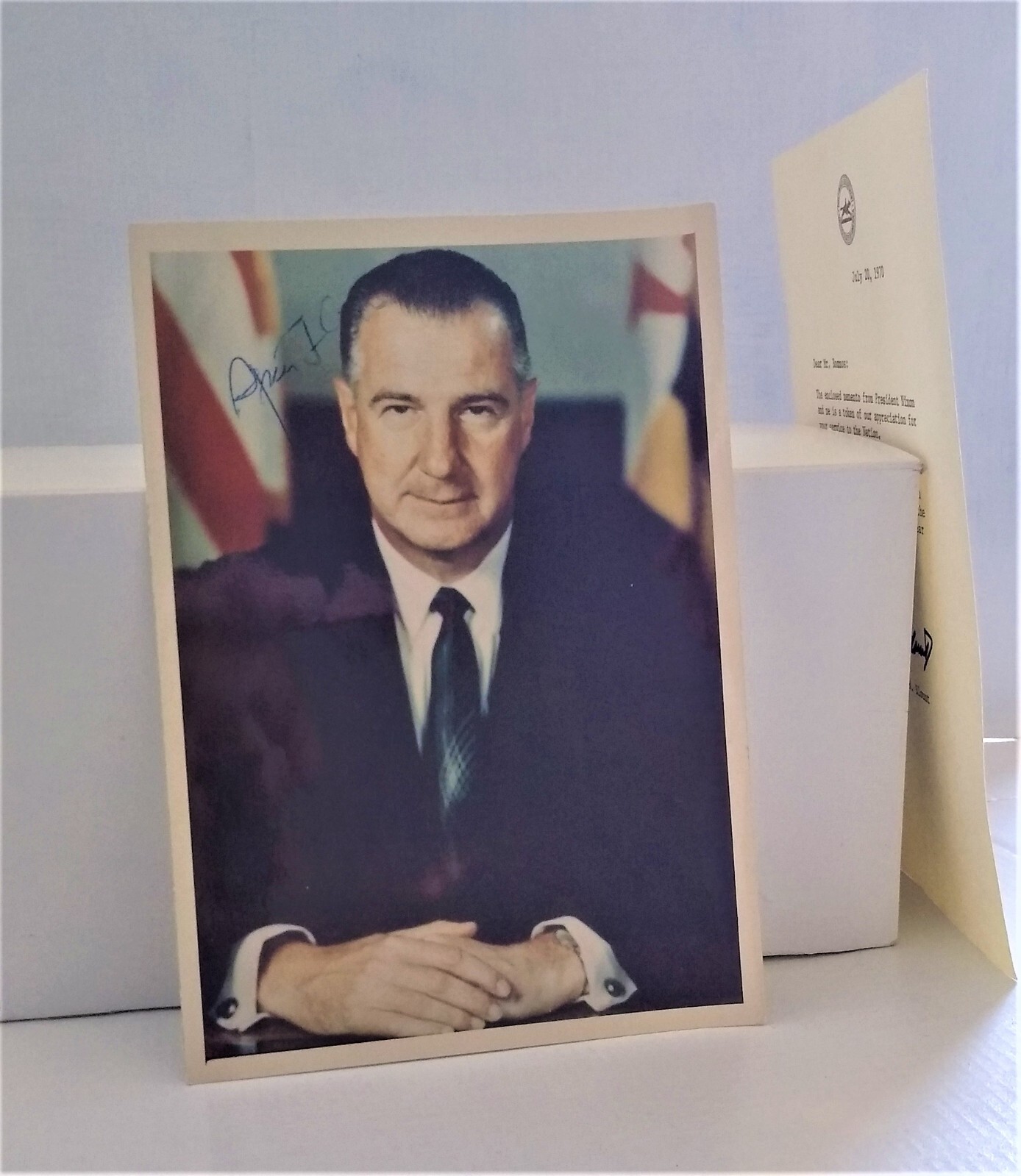 Spiro T Agnew Vice President - Signed Authentic Autograph Picture ...