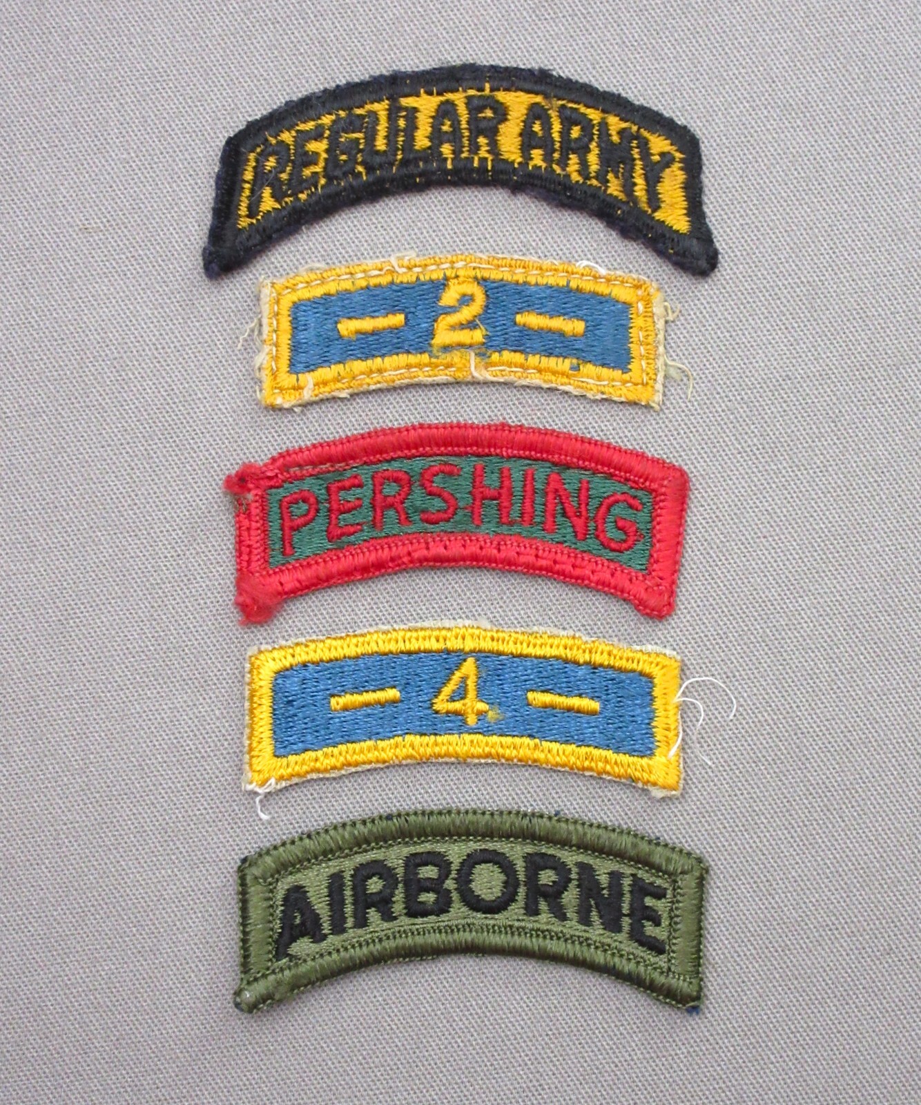 2nd 4th Artillery Missile PERSHING REGULAR ARMY AIRBORNE Tab Lot (5 qty ...