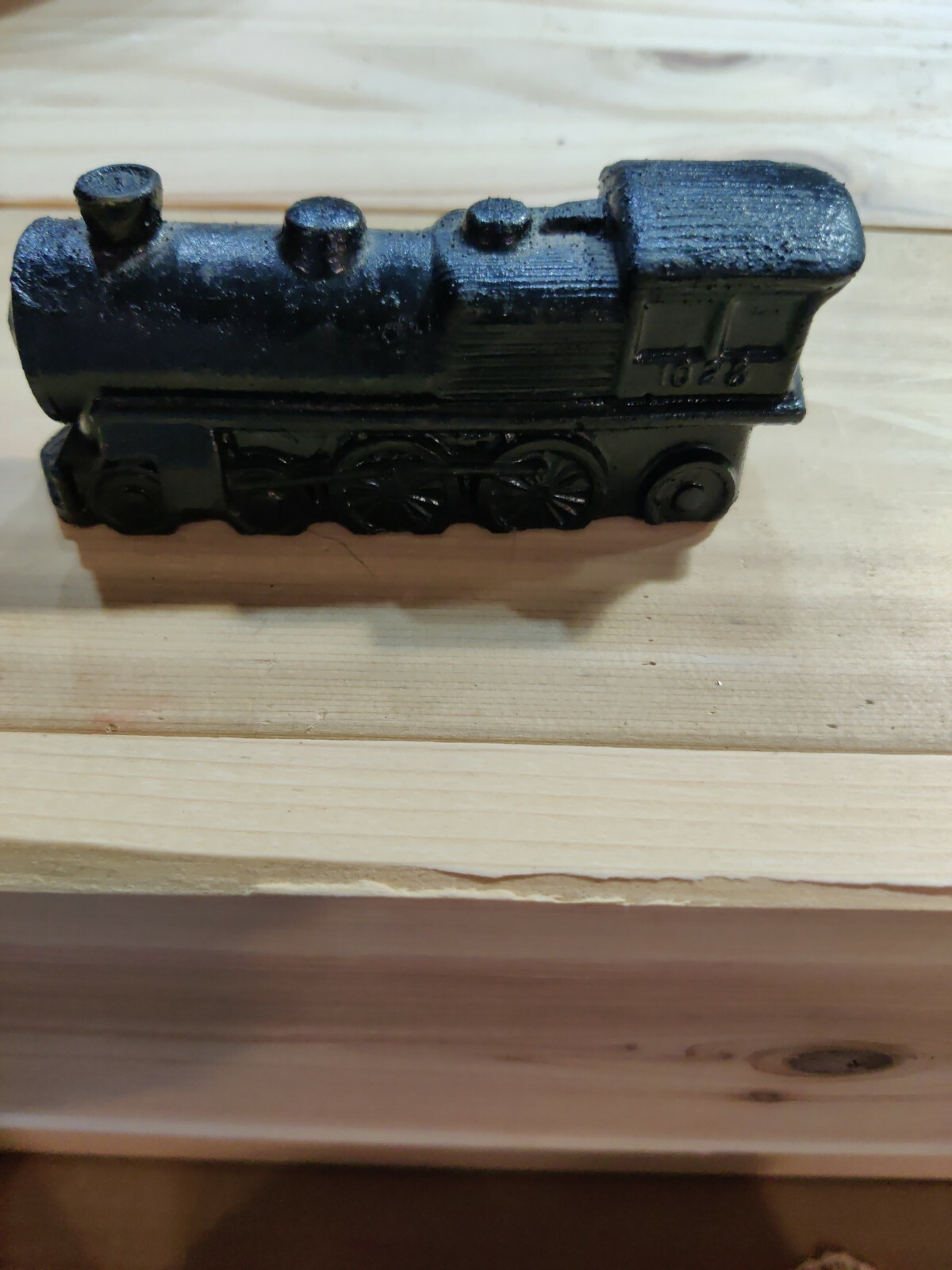 Antique Hand Carved Coal Locomotive 1028 Railroad Train Engine ...