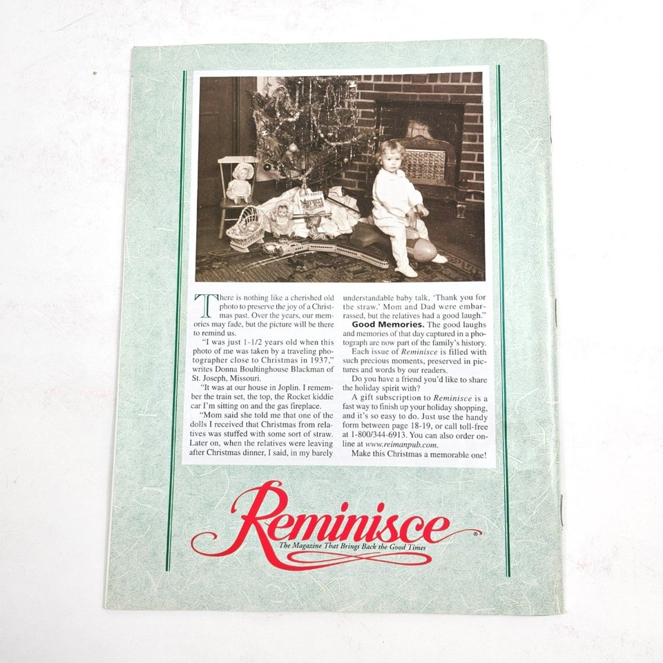 Reminisce Magazine November December 2002 Brings Back More Good Times ...