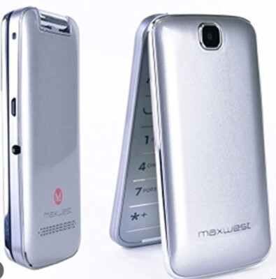 MaxWest Vice Flip Phone 2.4 Inch Screen GSM Unlocked (Silver ...