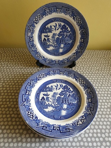 W R Midwinter "Willow" Pattern Dinner Plates x 6 | eBay
