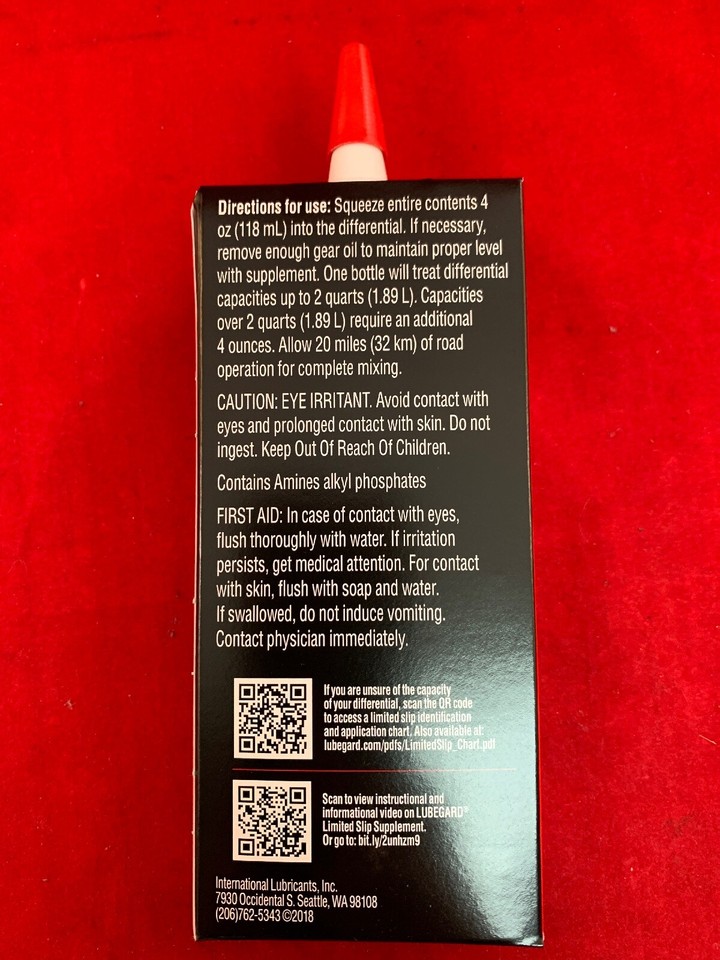 LUBEGARD Limited Slip REAR END ADDITIVE 42851 SNAKE EYE MODIFIER JEEP ...