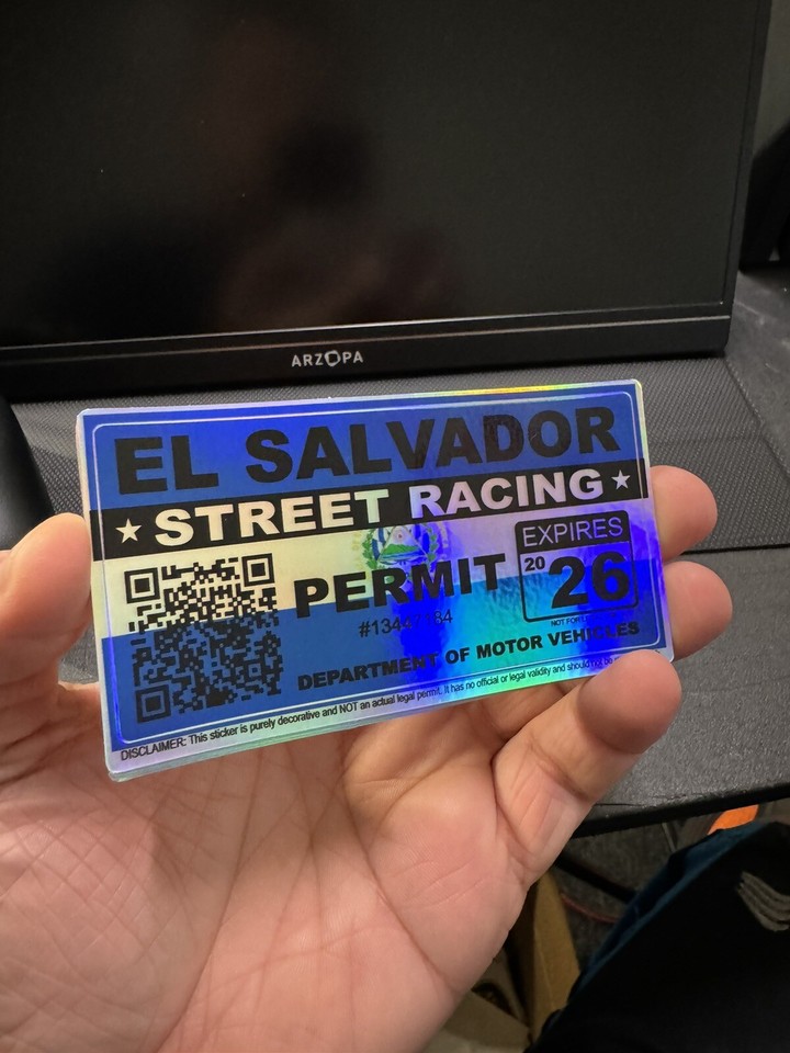 Street Racing Permit Car Decal | eBay