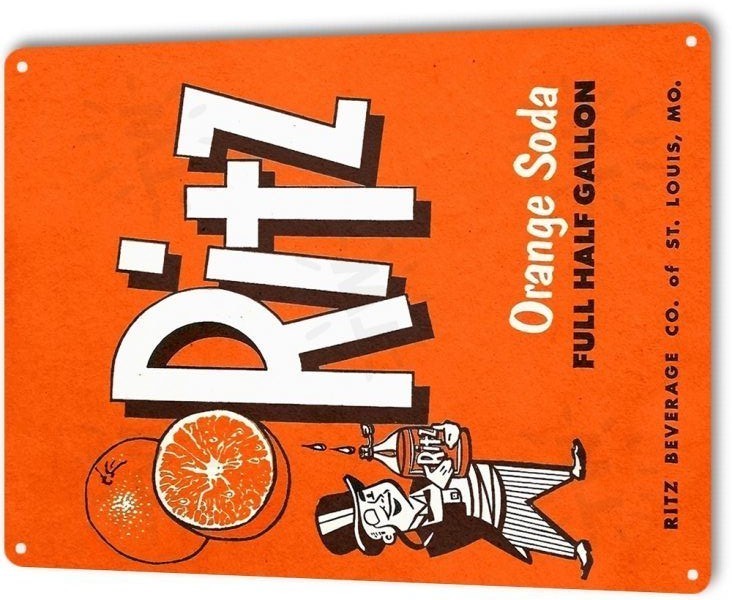 Ritz Orange Cola Soda Pop Advertising Vintage Retro Wall Decor Large ...