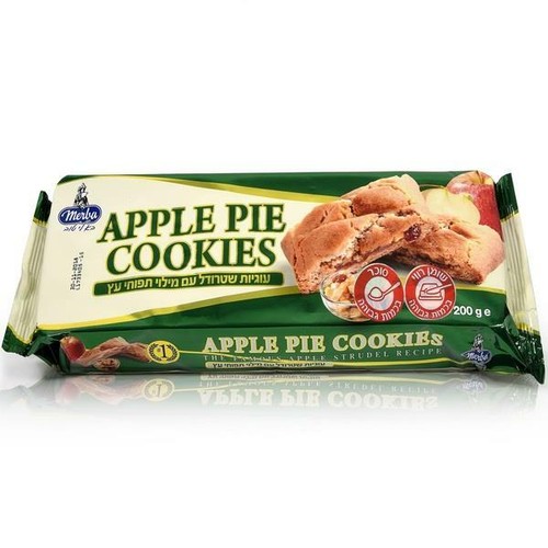 Merba Apple Pie Cinnamon & Raisins Original Cookies Kosher Snack 200g ...