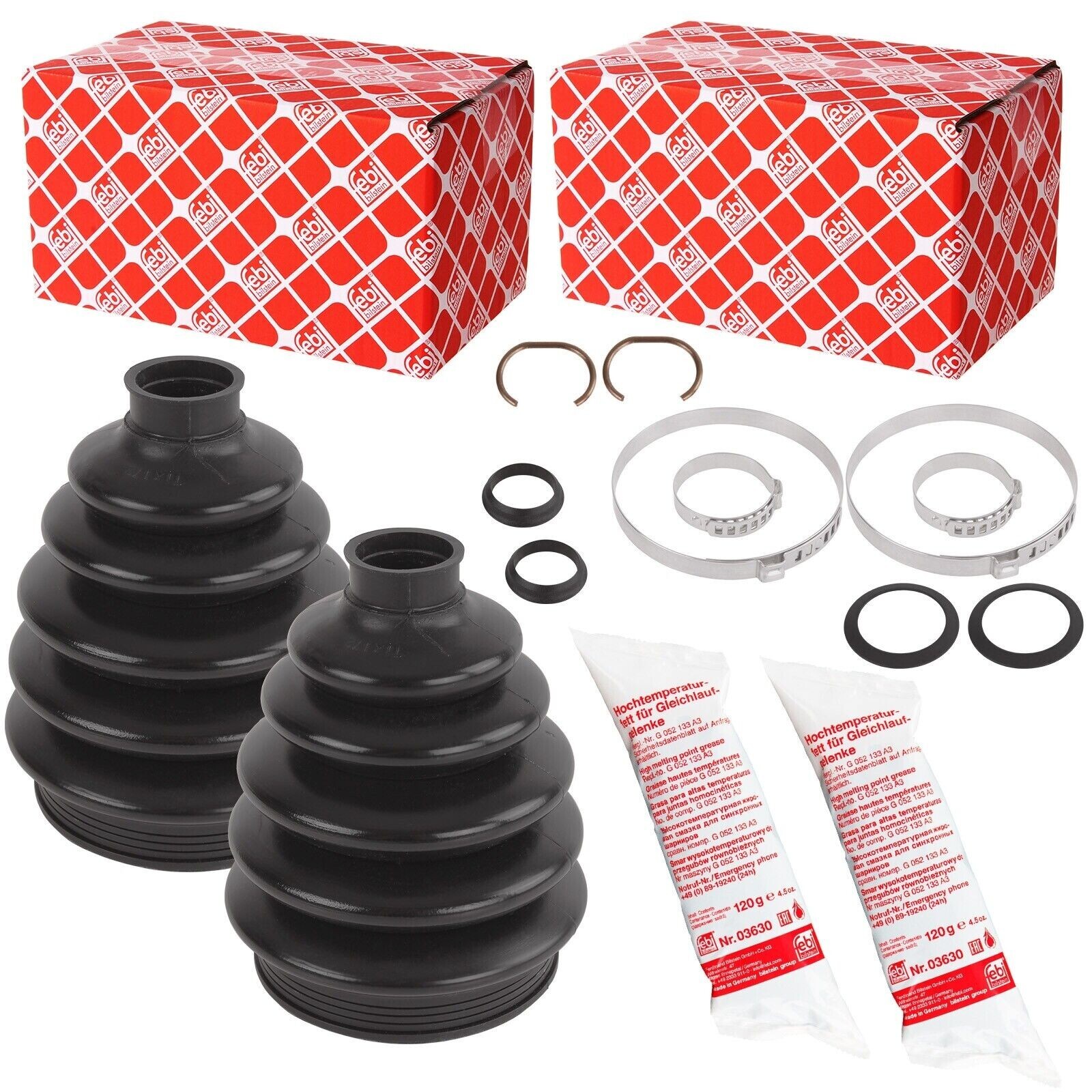 2x FEBI AXLE BOOT FOLDING BELLOWS DRIVE SHAFT for Audi A3 VW GOLF 4 5 6 ...