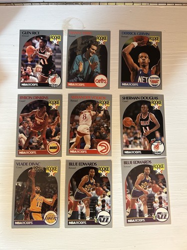 1990-91 NBA HOOPS ROOKIES Lot Of 9 | eBay