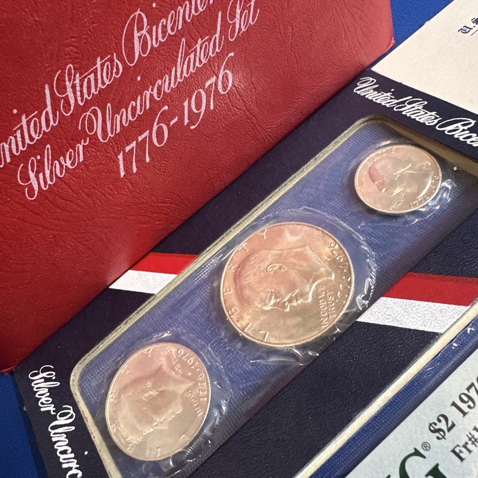 1776 - 1976 US Bicentennial SILVER Uncirculated Coin Set - (40% SILVER ...